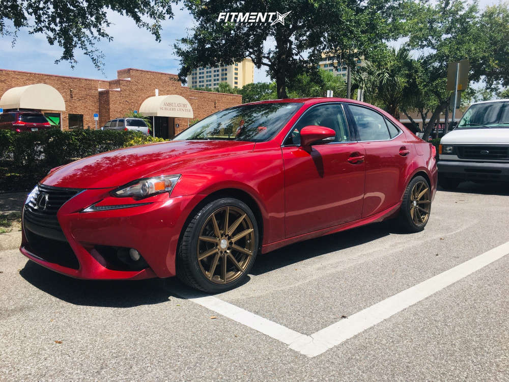 2014 Lexus IS250 Base with 18x8.5 F1R F27 and Hankook 225x40 on Stock ...