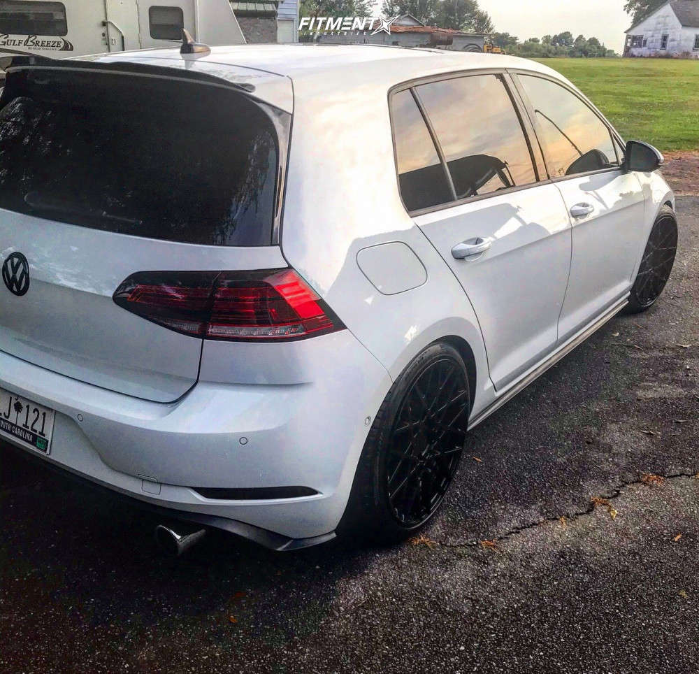 2018 Volkswagen GTI Autobahn with 18x8.5 Rotiform Blq and Pirelli 225x40 on Lowering Springs ...