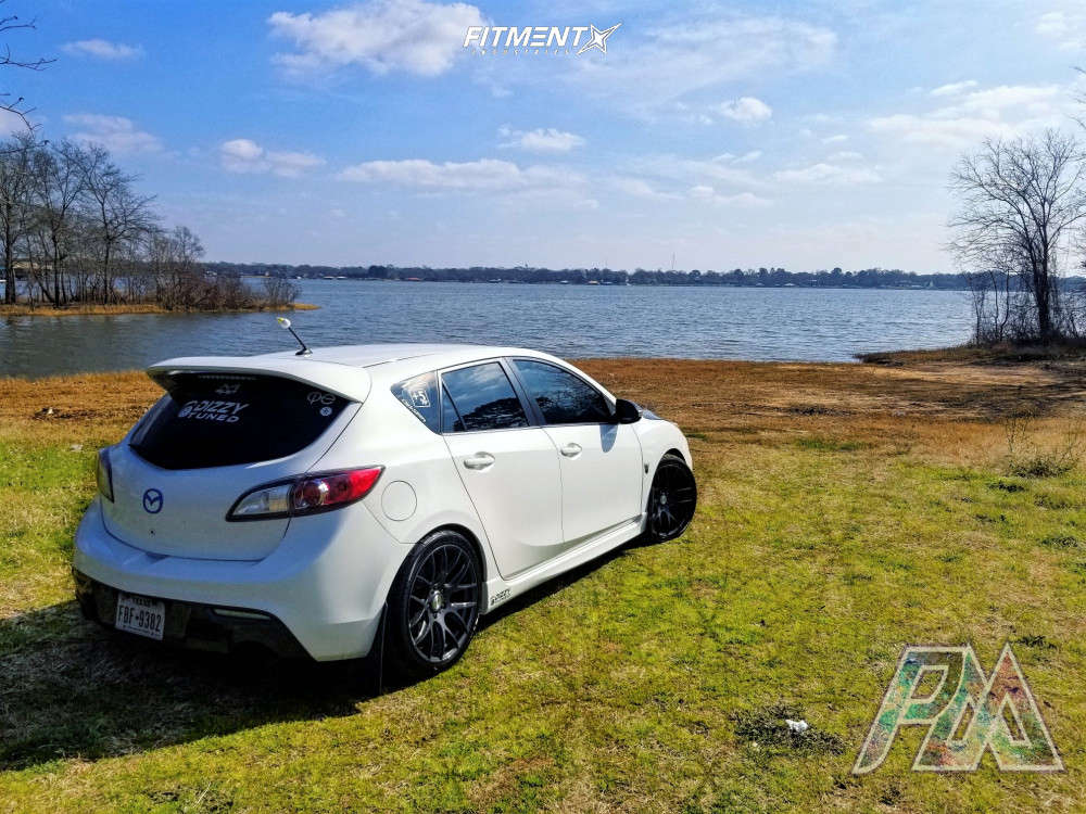 2013 Mazda MazdaSpeed3 Base with 18x8.5 ESR Sr12 and Firestone 255x35 on Lowering Springs ...