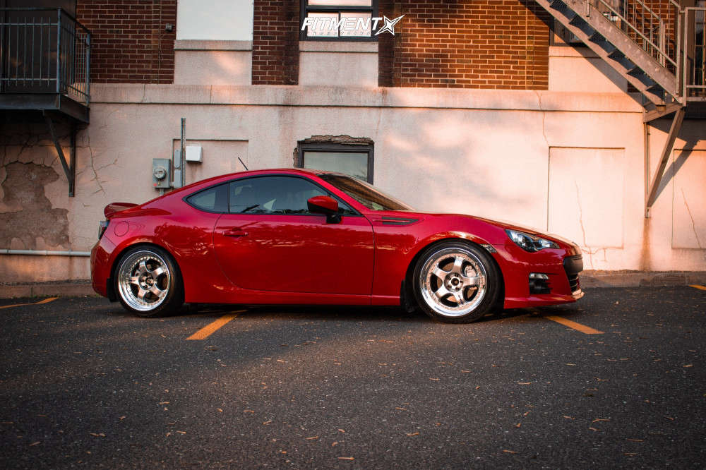 2014 Subaru BRZ Sport-tech with 18x9 Work Meister S1 3P and Firestone 245x35 on Coilovers ...