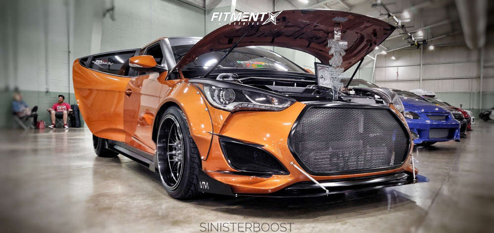 2016 Hyundai Veloster Turbo with 18x10.5 XXR 527d and Triangle 265x35 ...