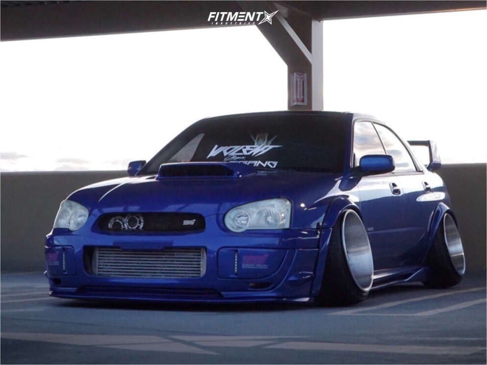 2005 Subaru WRX Base with 18x11 Work Vs Xx and Nankang 245x30 on ...