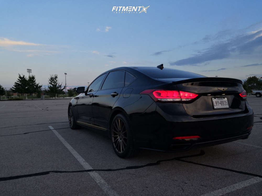 2015 Hyundai Genesis 3.8 with 19x8.5 Niche M158 and Continental 255x40 ...