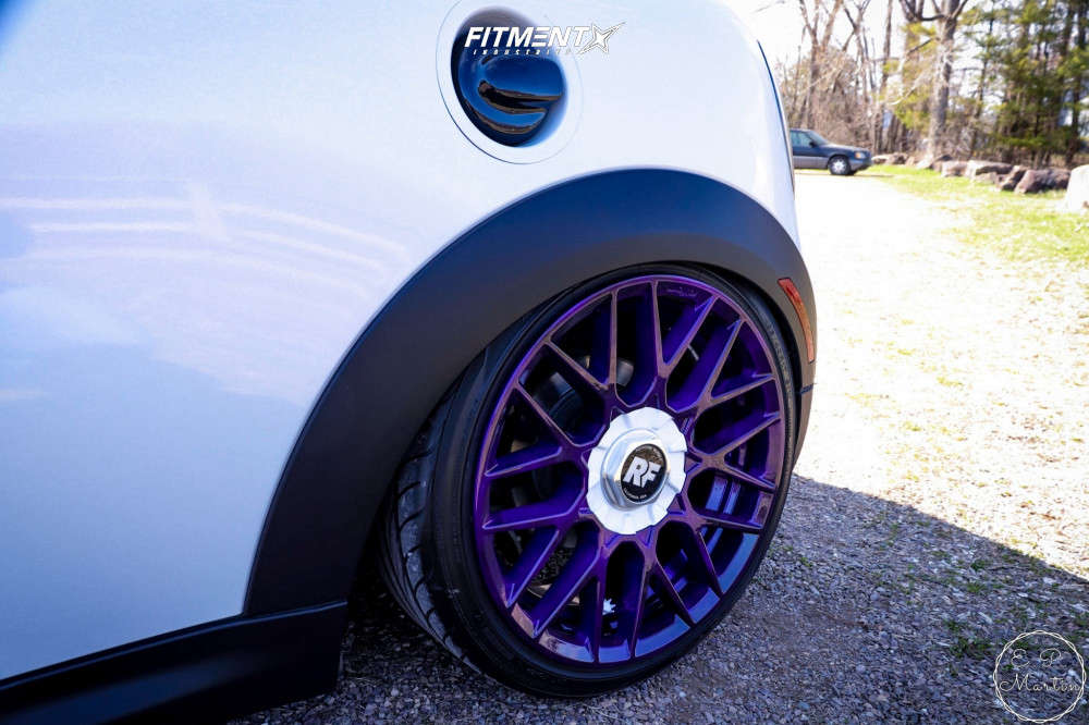 2009 Mini Cooper S with 17x8 Rotiform Rse and Yokohama 195x40 on Air ...