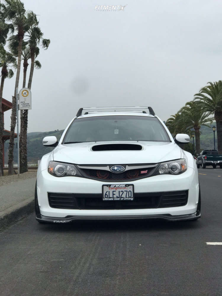 2008 Subaru WRX STI Base with 18x9.5 Work D9r and Firestone 255x35 on ...