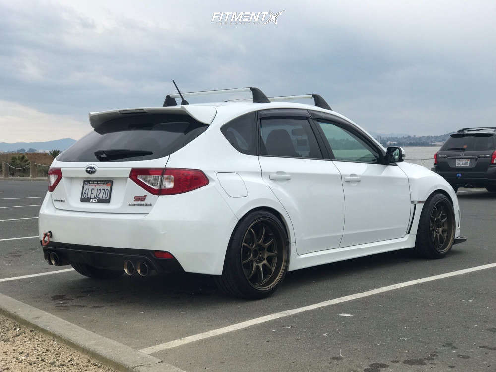 2008 Subaru WRX STI Base with 18x9.5 Work D9r and Firestone 255x35 on ...