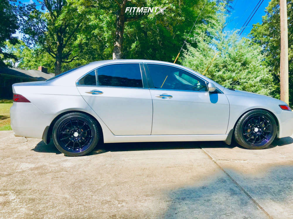 2005 Acura TSX Base with 18x8.5 Enkei NT03M and Milestar 235x40 on Coilovers | 729297 | Fitment ...