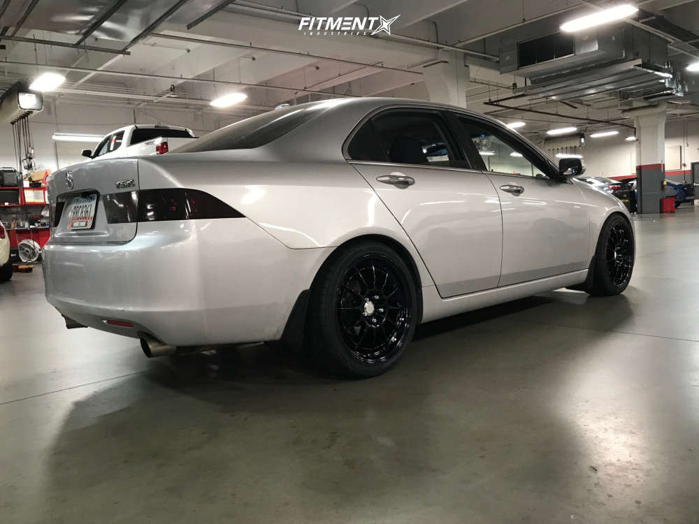 2005 Acura TSX Base with 18x8.5 Enkei NT03M and Milestar 235x40 on Coilovers | 729297 | Fitment ...