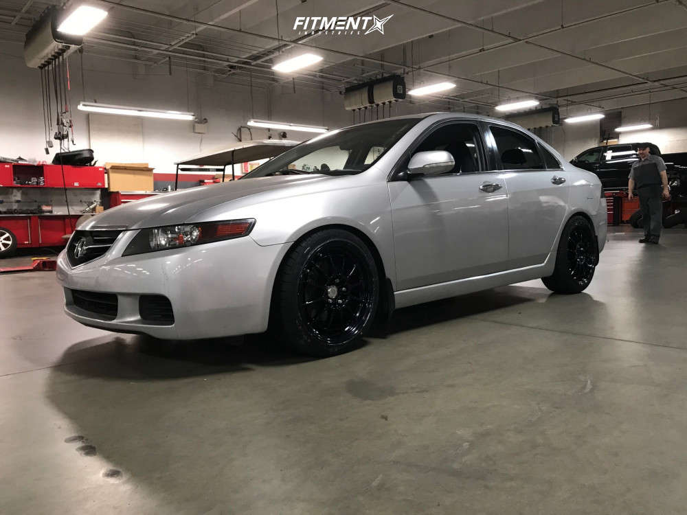 2005 Acura TSX Base with 18x8.5 Enkei NT03M and Milestar 235x40 on Coilovers | 729297 | Fitment ...