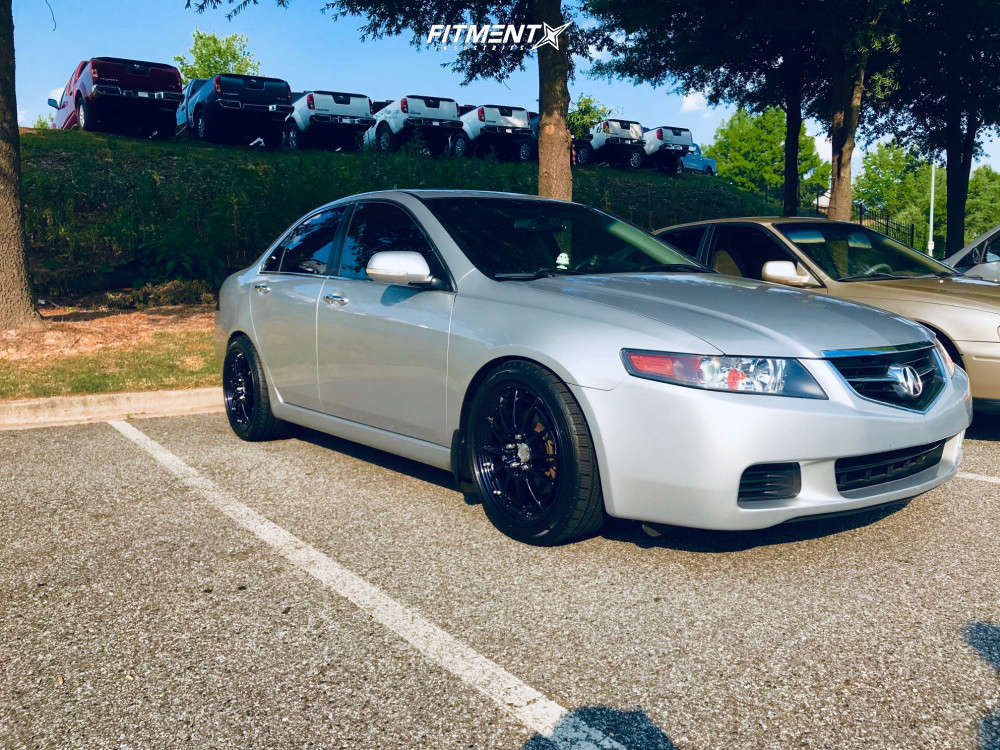 2005 Acura TSX Base with 18x8.5 Enkei NT03M and Milestar 235x40 on Coilovers | 729297 | Fitment ...