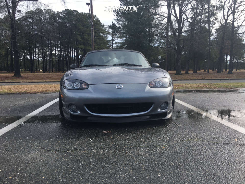 2003 Mazda MX-5 Miata Base with 15x8.5 STR 522 and Nankang 195x50 on ...