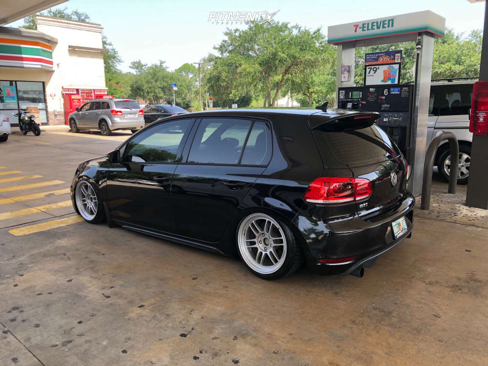 2013 Volkswagen GTI Base with 17x9 Enkei RPF1 and Nankang 205x40 on Air ...