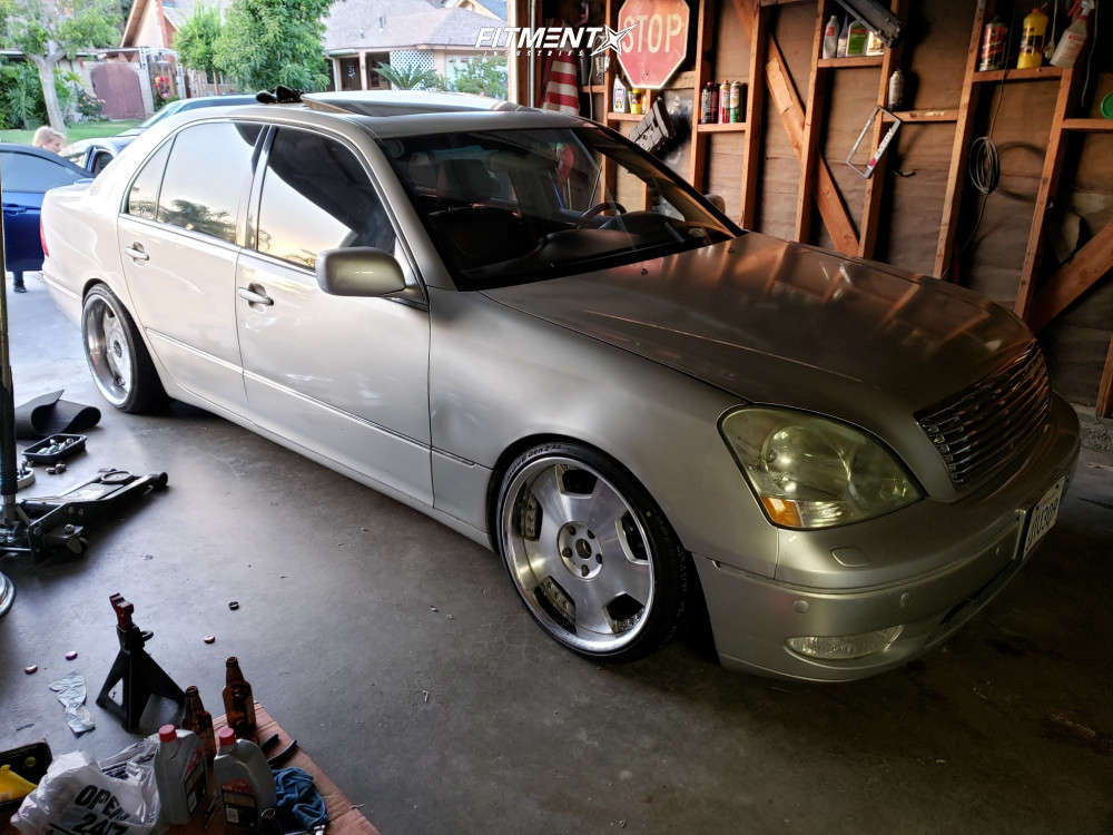 2001 Lexus LS430 Base with 19x9 Work Euroline and Ironman 225x35 on Air ...