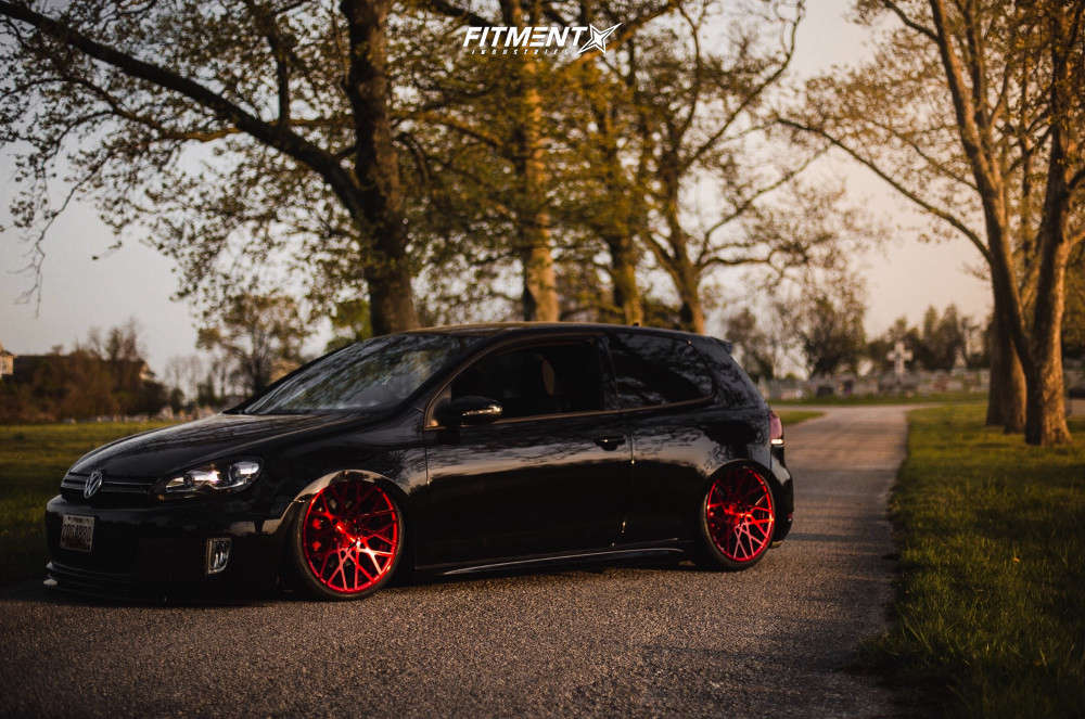 2013 Volkswagen GTI Base with 19x8.5 Rotiform Blq and Achilles 215x35 ...