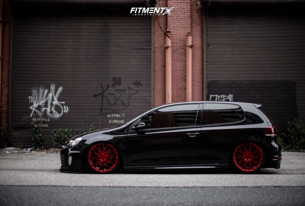 2013 Volkswagen GTI Base with 19x8.5 Rotiform Blq and Achilles 215x35 ...