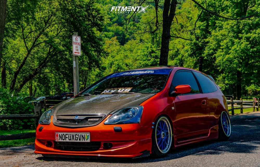 2004 Honda Civic Si with 17x8.5 Weds Kranze Erm and Achilles 195x40 on ...