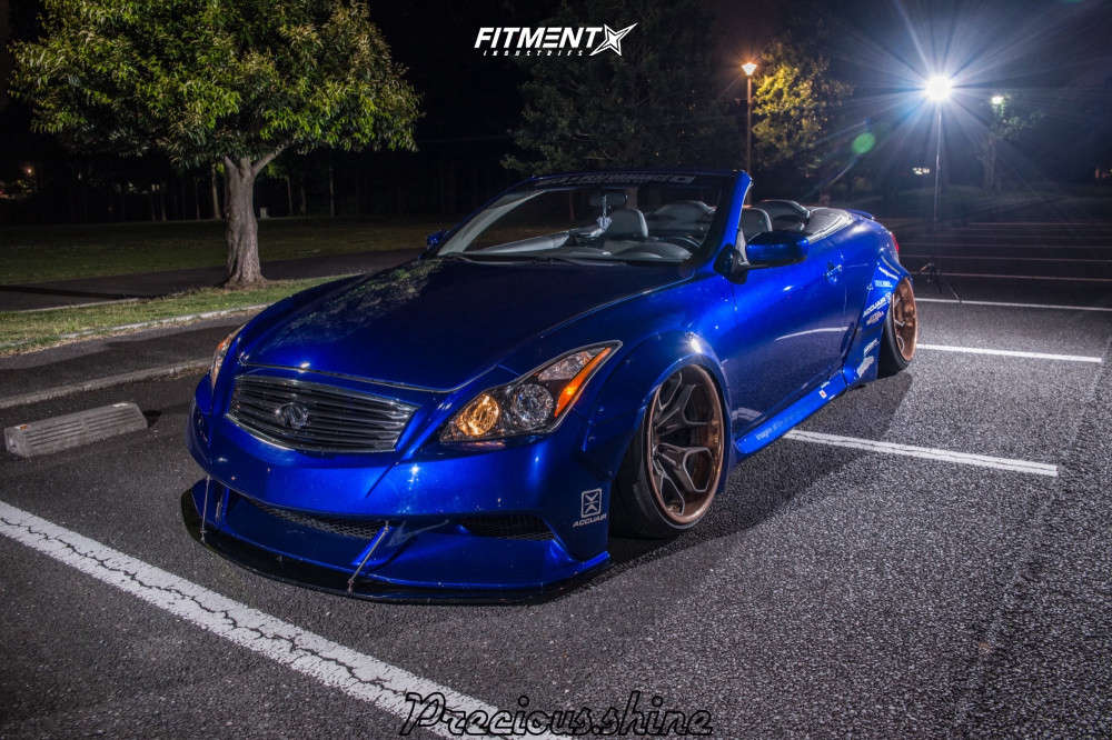 2012 INFINITI G37 Base with 19x11.5 Rotiform Forged Hur and Michelin ...