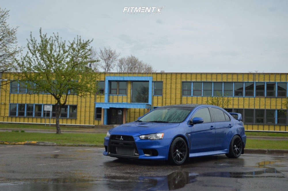 2015 Mitsubishi Lancer Evolution GSR with 18x9.5 Enkei Raijin and ...