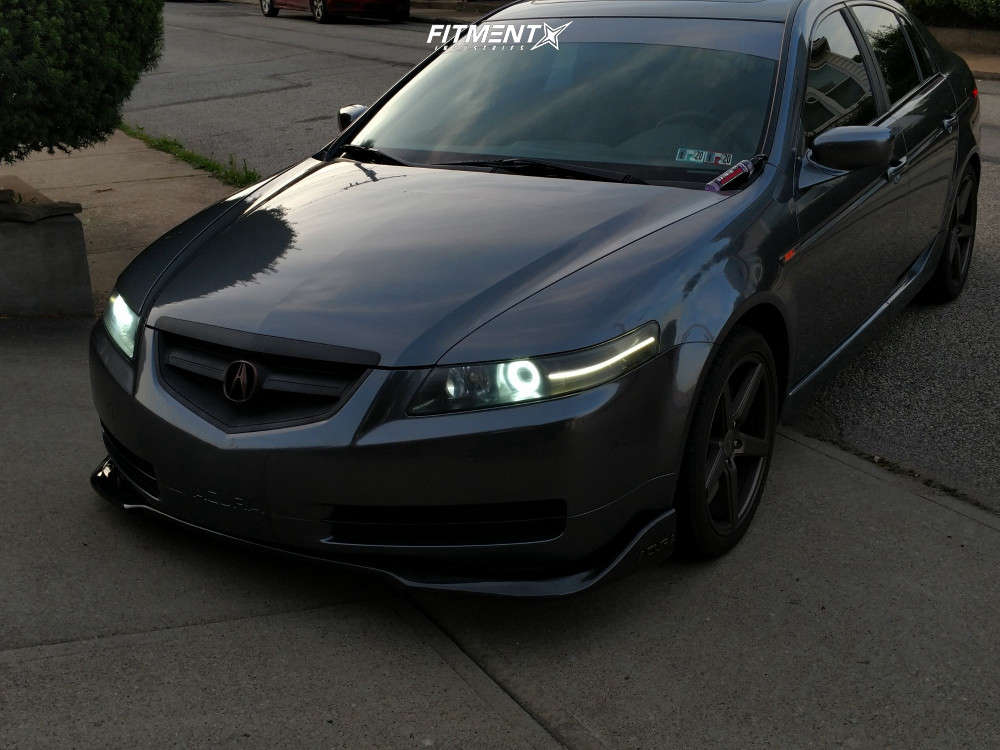 2004 Acura TL Base with 18x8 KMC Km685 and Nankang 235x40 on Stock ...
