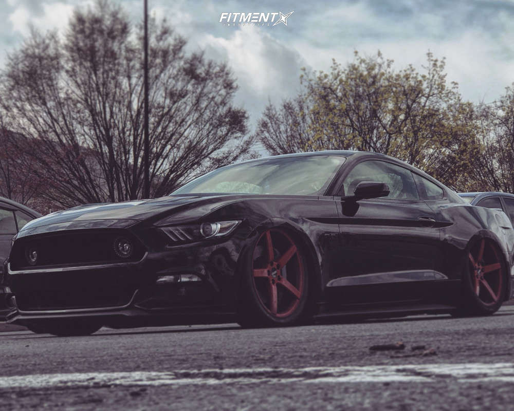 2015 Ford Mustang GT with 20x8.5 MMD 551c and Nitto 255x35 on Air ...