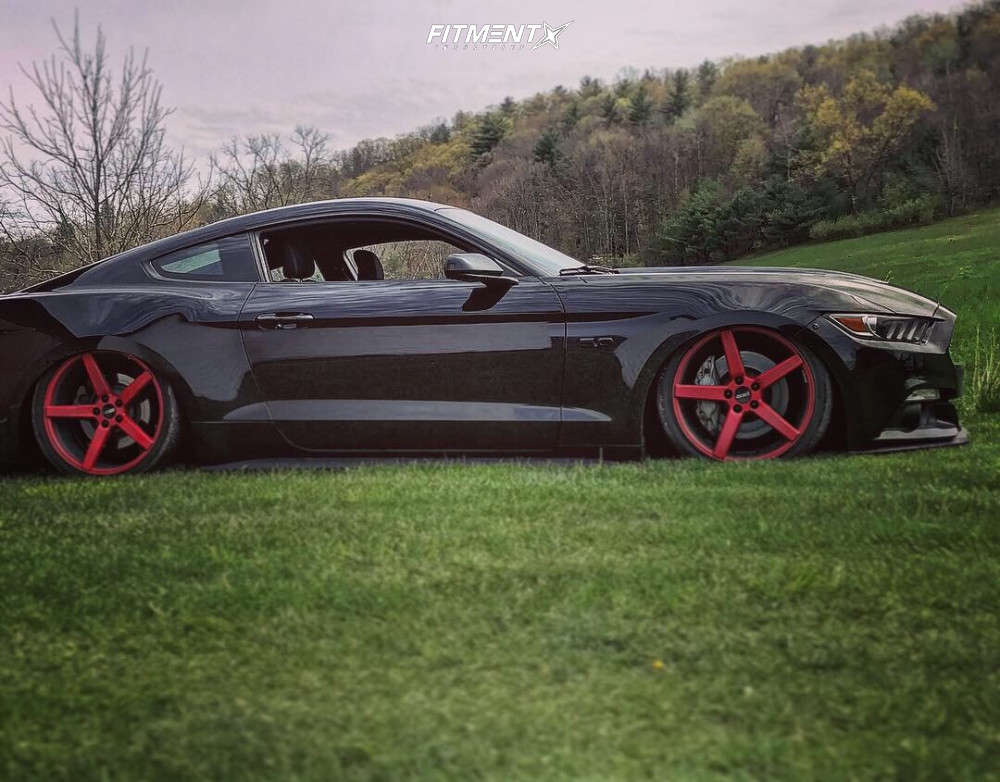 2015 Ford Mustang GT with 20x8.5 MMD 551c and Nitto 255x35 on Air ...