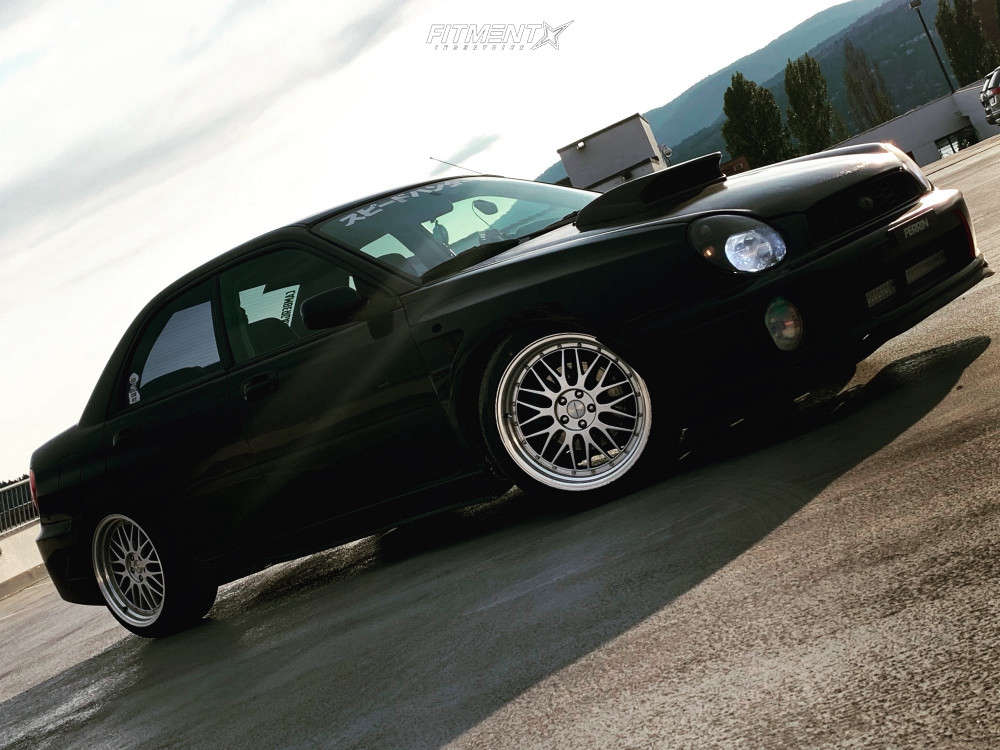 2002 Subaru Impreza WRX AWD 4dr Sedan (2.0L 4cyl Turbo 5M) with 18x9.5 ...