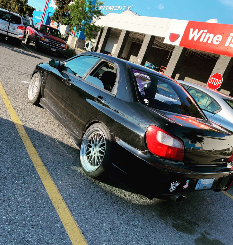 2002 Subaru Impreza WRX AWD 4dr Sedan (2.0L 4cyl Turbo 5M) with 18x9.5 ...