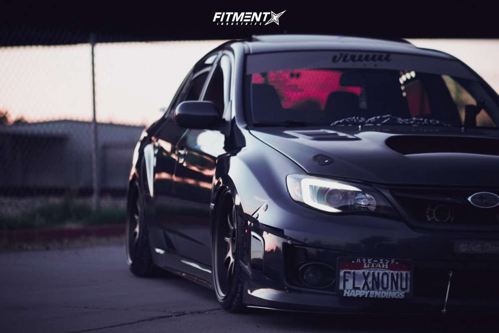 2013 Subaru WRX Limited with 18x9.5 Work Emotion D9r and Falken 225x40 on Air Suspension ...