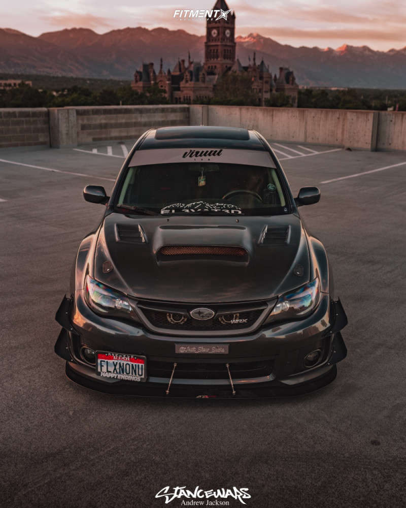 2013 Subaru WRX Limited with 18x9.5 Work Emotion D9r and Falken 225x40 on Air Suspension ...