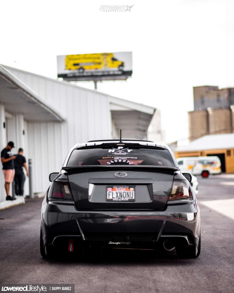 2013 Subaru WRX Limited with 18x9.5 Work Emotion D9r and Falken 225x40 on Air Suspension ...