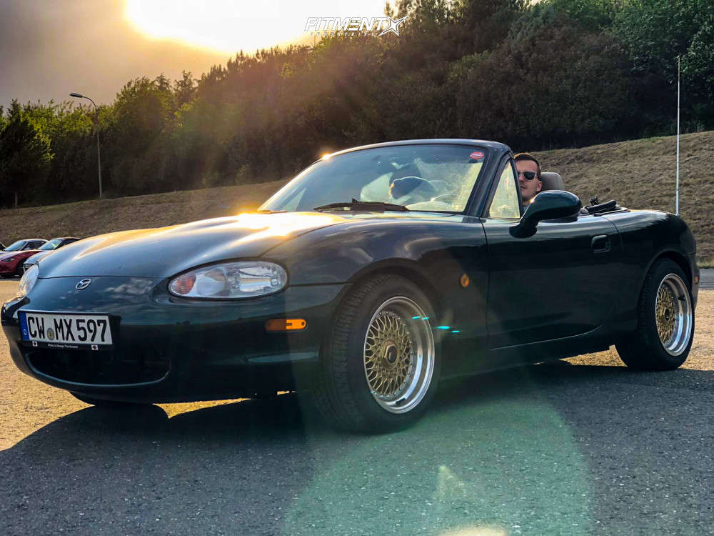2000 Mazda MX-5 Miata Base with 15x8 Japan Racing Jr9 and Pirelli ...