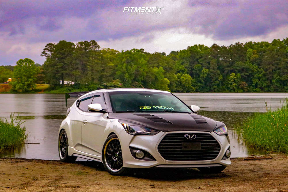 2013 Hyundai Veloster Turbo with 18x8 Enkei Lusso and Nitto 225x40 on ...