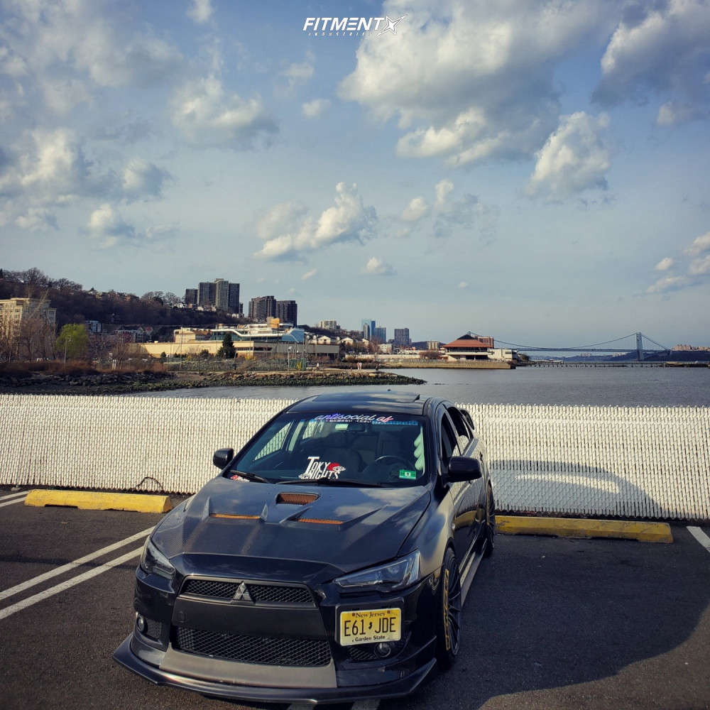 2010 Mitsubishi Lancer GTS with 18x9.5 Ambit Re02 and Nitto 235x40 on ...