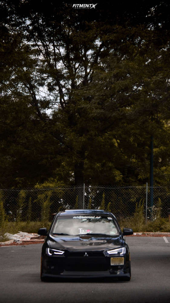 2010 Mitsubishi Lancer GTS with 18x9.5 Ambit Re02 and Nitto 235x40 on ...