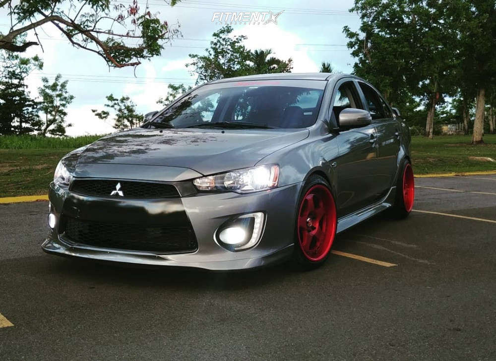2017 Mitsubishi Lancer ES with 18x9 JNC Jnc010 and 215x45 on Lowering ...