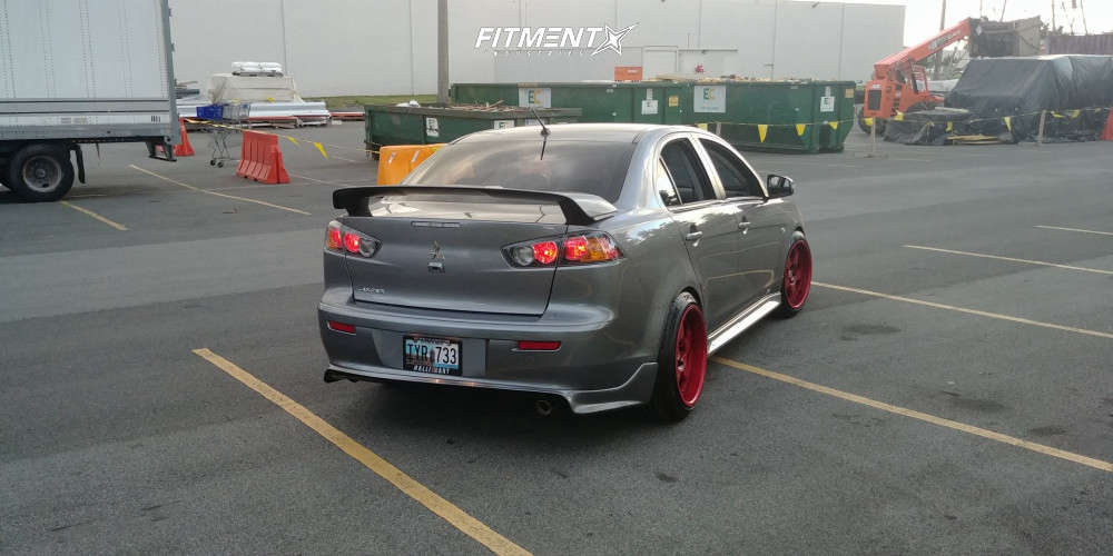 2017 Mitsubishi Lancer ES with 18x9 JNC Jnc010 and 215x45 on Lowering ...