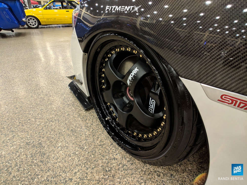2015 Subaru WRX STI Limited with 18x10 Work Meister S1 3p and Firestone ...