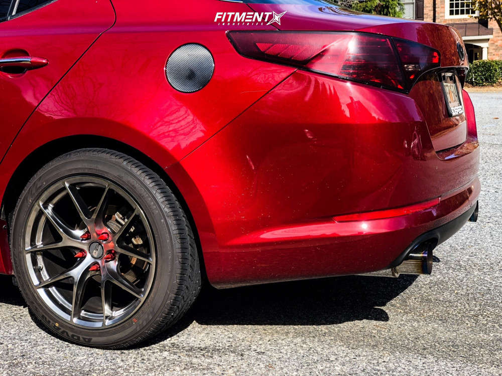 2012 Kia Optima LX with 18x9 ESR Rf2 and Yokohama 235x45 on Stock ...