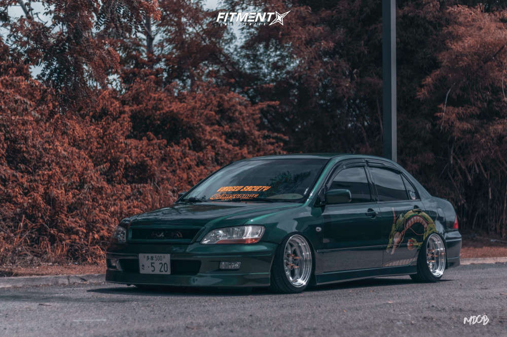 2003 Mitsubishi Lancer LS with 16x9 Klutch Sl2 and Leao 195x45 on Air ...