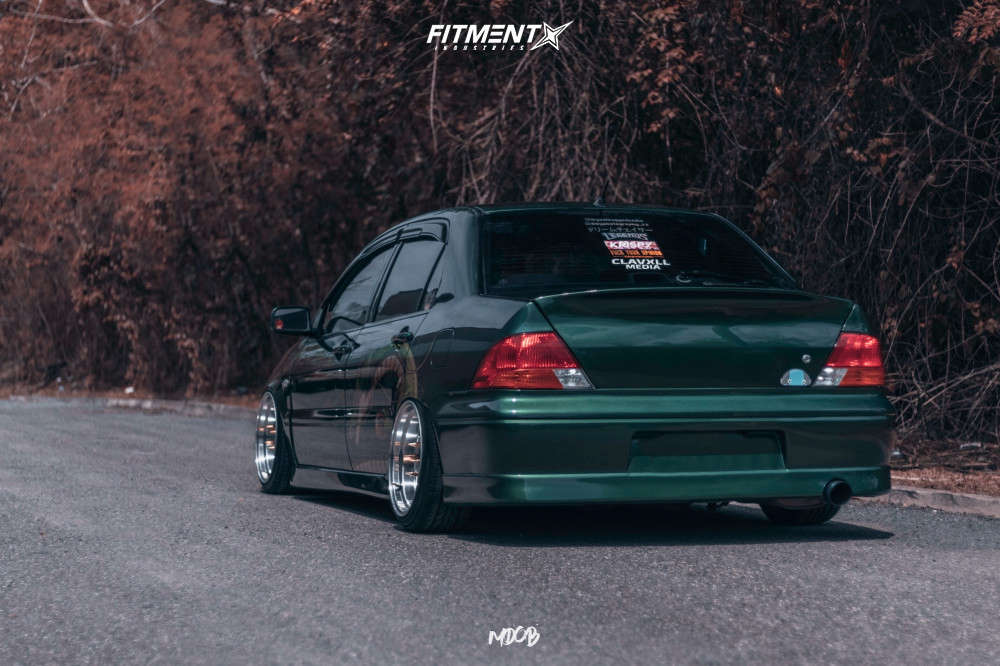 2003 Mitsubishi Lancer LS with 16x9 Klutch Sl2 and Leao 195x45 on Air ...