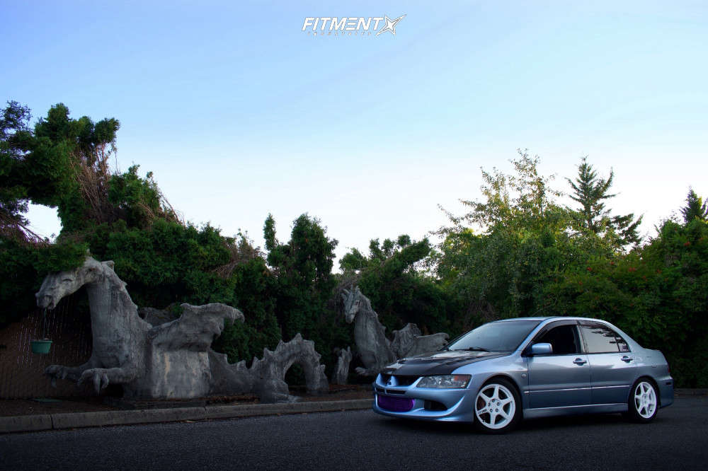 2003 Mitsubishi Lancer Evolution with 17x8 Enkei Evo Viii and Sumitomo ...