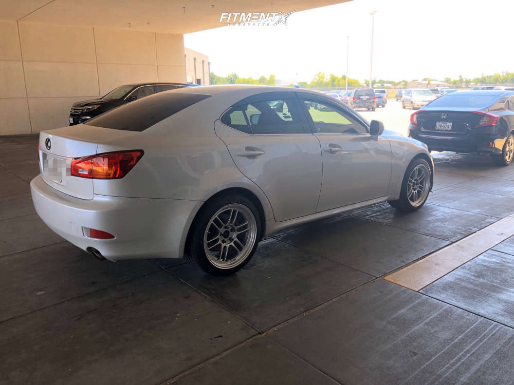 2006 Lexus IS250 4dr Sedan (2.5L 6cyl 6A) with 18x9.5 Enkei RPF1 and ...