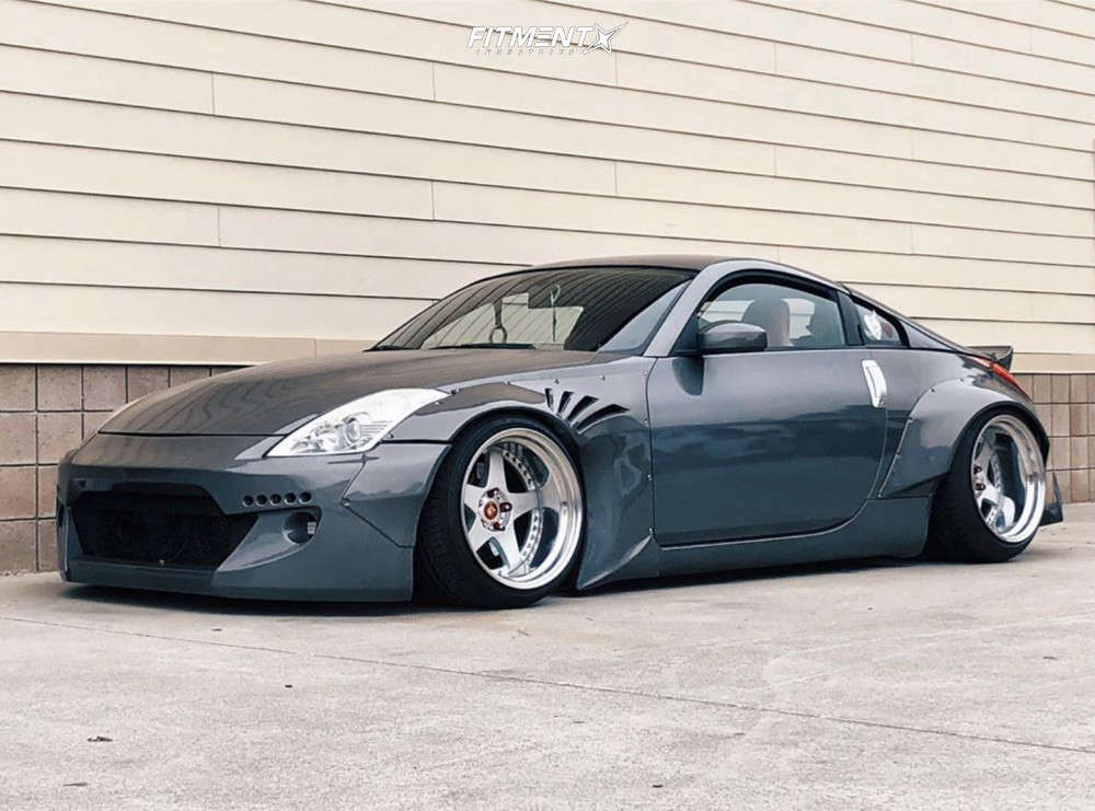 2008 Nissan 350Z Base with 18x11.5 Work VS ZF and Hankook 245x30 on Air ...