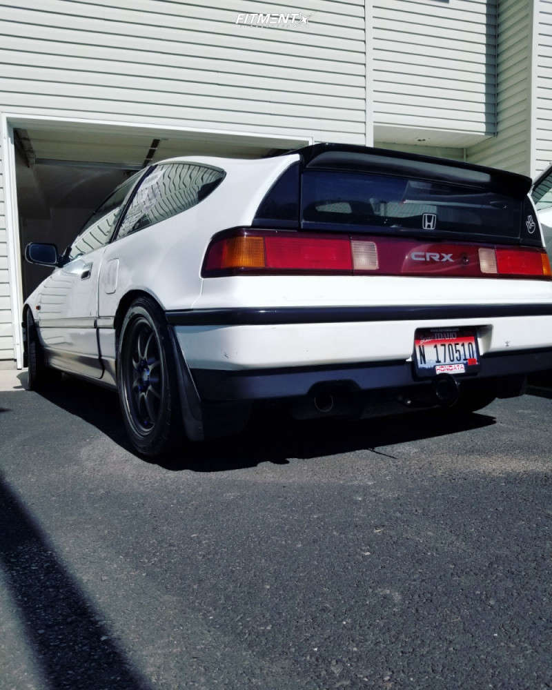 1989 Honda CRX Base with 15x6.5 Konig Helium and Dunlop 195x55 on Coilovers | 757974 | Fitment ...