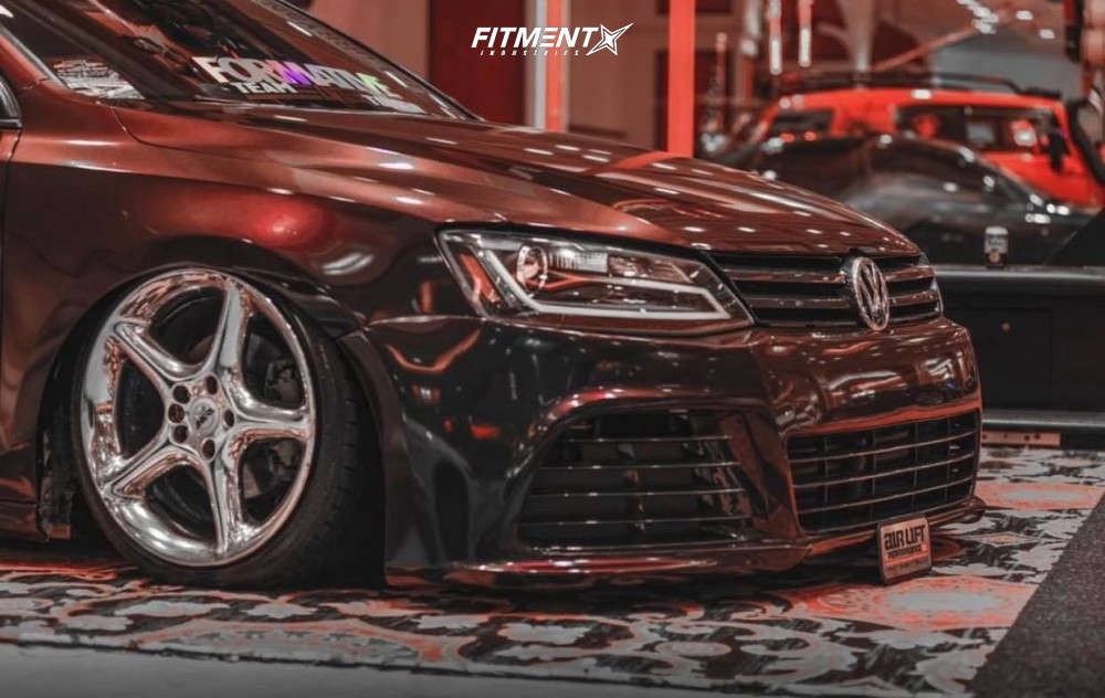 2015 Volkswagen Jetta S with 18x9.5 Antera and Achilles 205x40 on Air ...