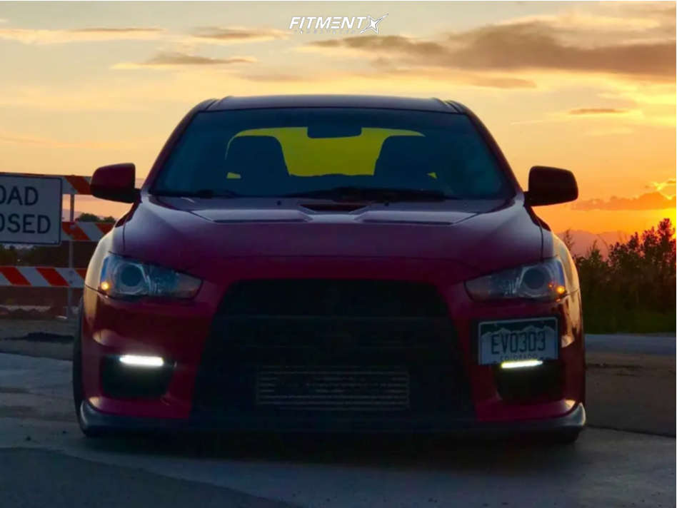 2014 Mitsubishi Lancer Evolution MR with 18x10.5 Enkei Rs05-rr and ...