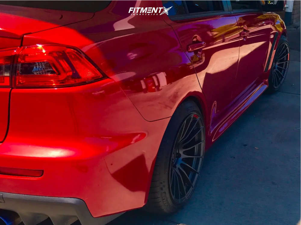2014 Mitsubishi Lancer Evolution MR with 18x10.5 Enkei Rs05-rr and ...