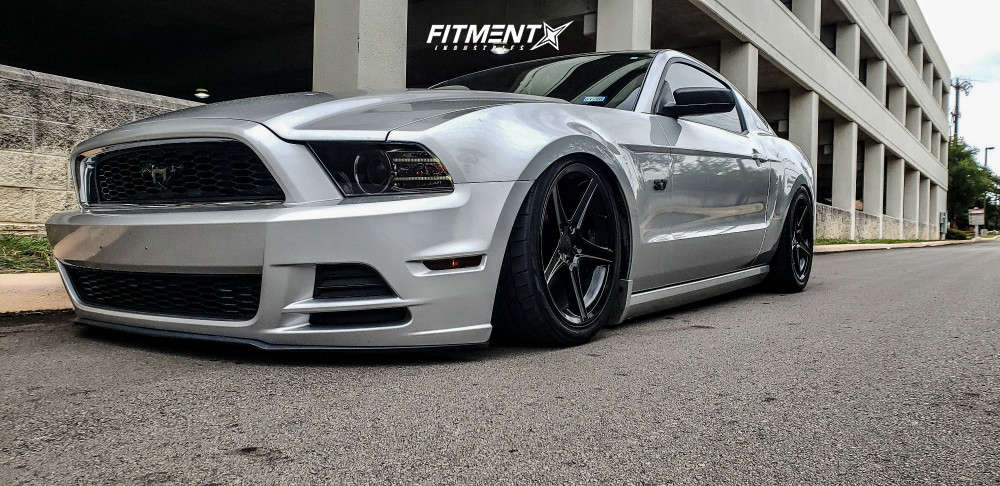 2013 Ford Mustang Base with 18x9 American Muscle Saleen Style and Nitto ...