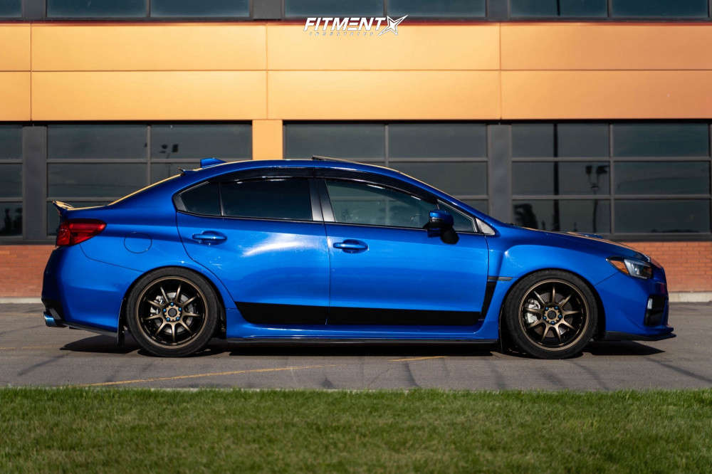 2017 Subaru WRX Sport-tech with 18x9.5 Work D9r and Dunlop 245x45 on ...