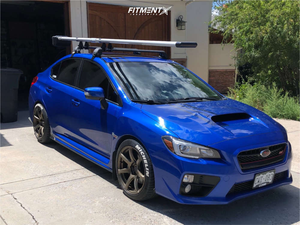 2015 Subaru WRX STI Limited with 18x9.5 Work Emotion T7r and Michelin ...